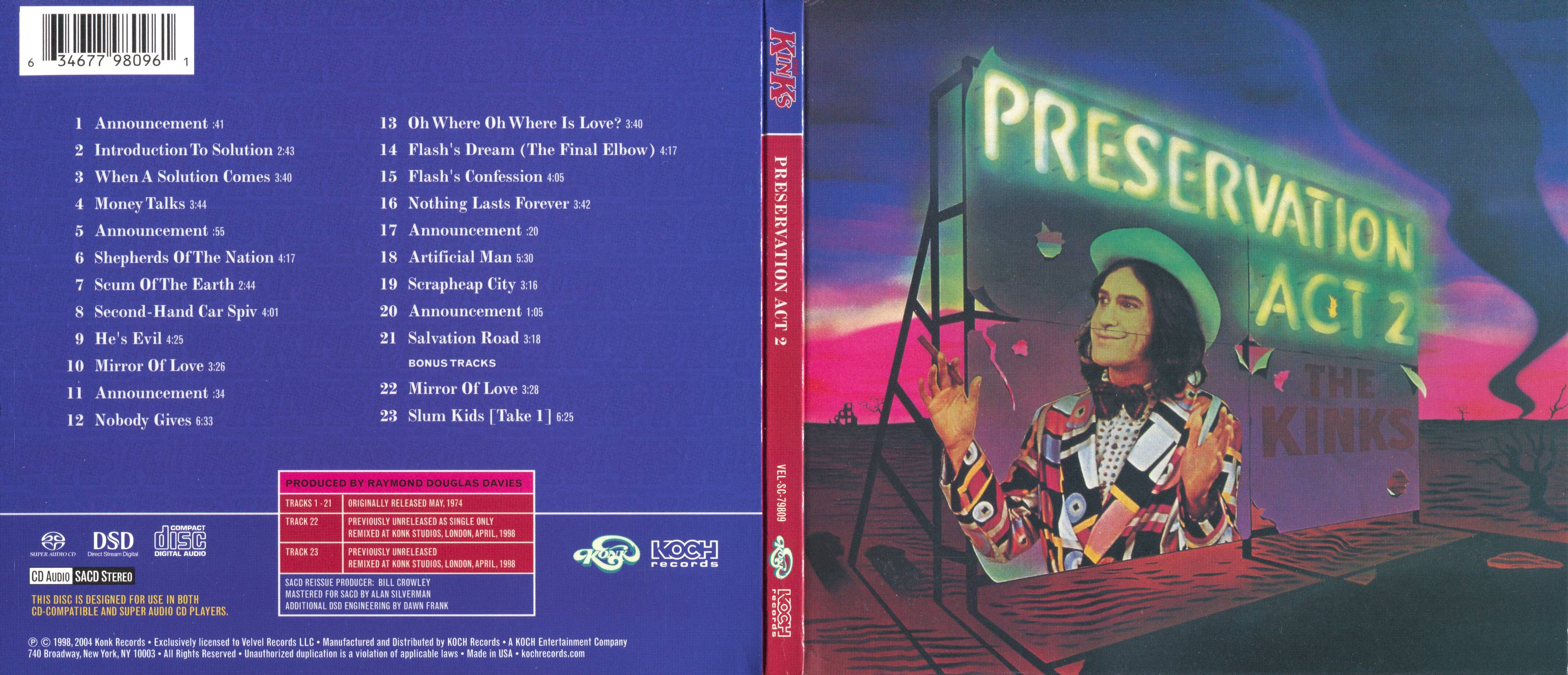 The Kinks Preservation Act 2 : Front Back | CD Covers | Cover Century ...